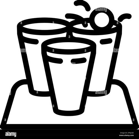 Beer Pong Board Table Line Icon Vector Illustration Stock Vector Image And Art Alamy
