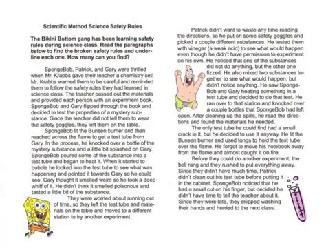 Spongebob Scientific Method Worksheets Answers