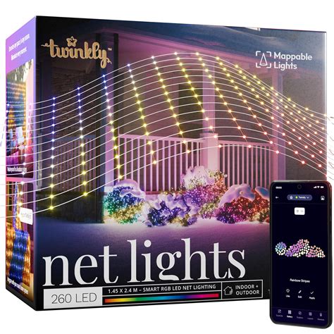 Twinkly Net Lights Flexible Led Grid With 260 Mappable Rgb Leds