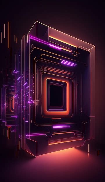 Premium Photo Futuristic Abstract 3d Rendering Wallpaper Ai Generative