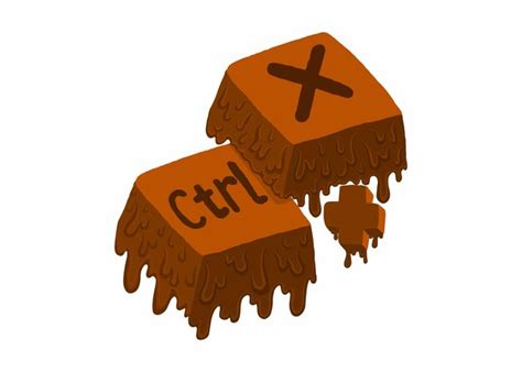 Premium Vector Keyboard Shortcut Button With Melted Chocolate Theme