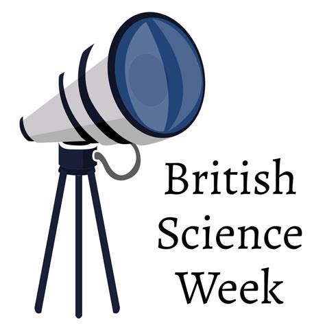 British Science Week Celebration Logo With Telescope Icon