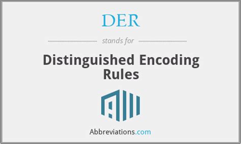 Der Distinguished Encoding Rules