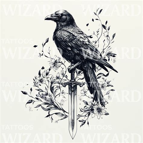 Crow And Flower Tattoo Symbolism Design Ideas And Meaning