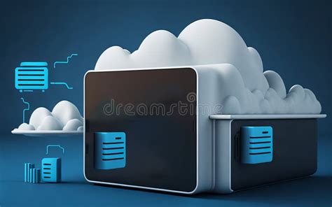 Cloud Computing And Cloud Based Servers Stock Illustration Illustration Of Digital
