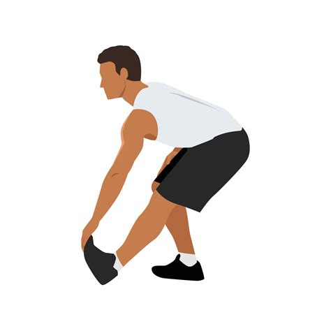 Man Doing Active Hamstring Stretch Exercise Flat Vector 23226079 Vector Art At Vecteezy