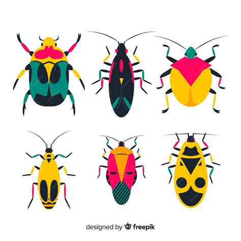 Premium Vector Flat Insect Pack