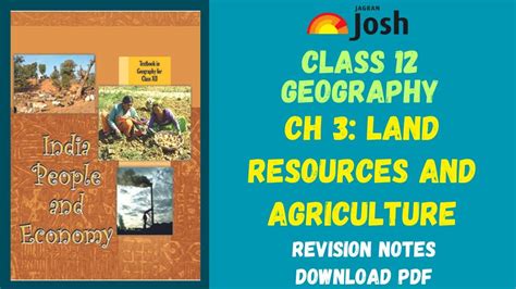 Cbse Class 12 Geography India People And Economy Chapter 3 Land