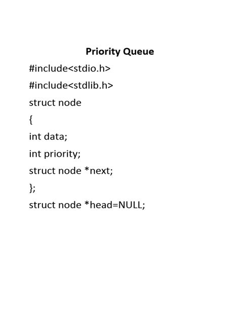 Priority Queue Pdf