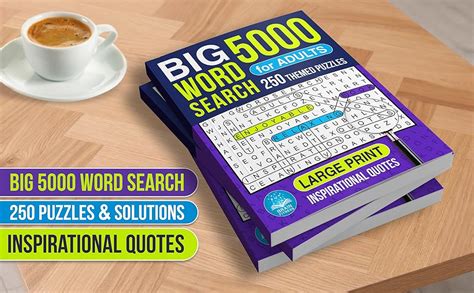 Big 5000 Word Search For Adults Large Print Relaxing 250 Themed Word