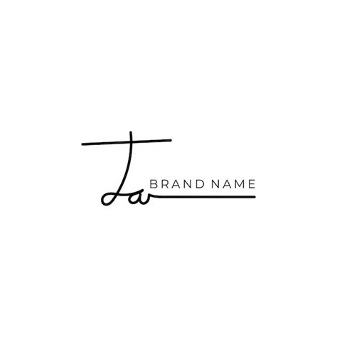 Premium Vector Ta Initial Signature Logo Vector Design