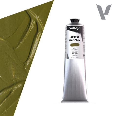 Pintura Acrílica Verde Oliva 200 Ml Bellas Artes Vallejo Colors