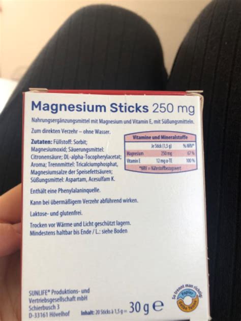 Magnesium Sticks 250 Mg Von Aldi Forum Schwangerschaft Urbia De