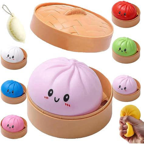 Giant Mystery Dumpling Squishy 4 Inch Jumbo Dumpling Stress Ball