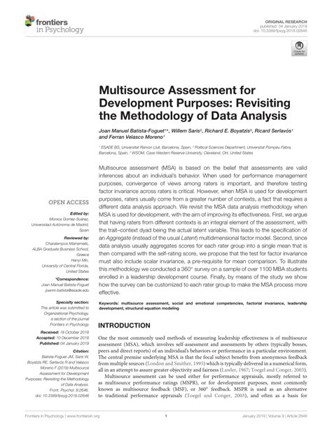 Pdf Multisource Assessment For Development Purposes Revisiting The