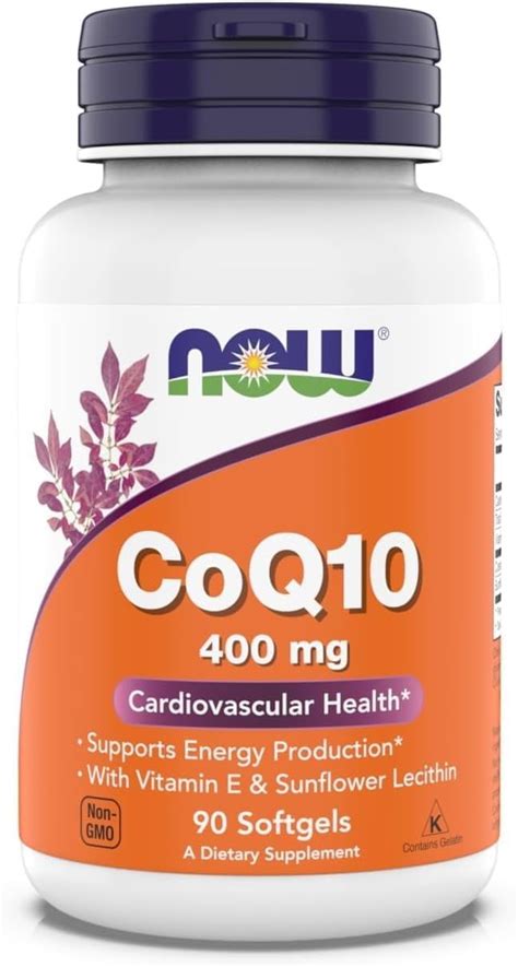 Now Supplements Coq10 400 Mg Pharmaceutical Grade 90 Softgels