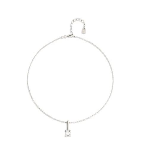 Divine Silver Plated Zirconia Necklace Acotis Jewellery
