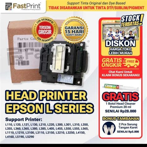 Promo Head Printer Epson L1110 L3110 L3150 L4150 L4160 L5190 Diskon 33