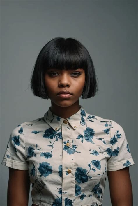 25 Stunning Bob With Bangs Hairstyles For Black Women