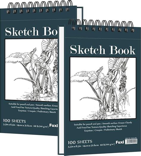 Small Sketchbook 55 X 85 2 Pack Top Spiral Mini Sketch Pad Small
