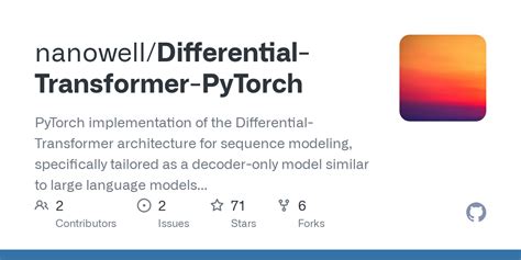 Github Nanowelldifferential Transformer Pytorch Pytorch