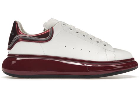 Alexander Mcqueen Oversized White Metalic Burgundy Mens