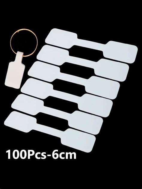 100pcsset Round And Square Ring Labels Adhesive Kraft Paper Ring