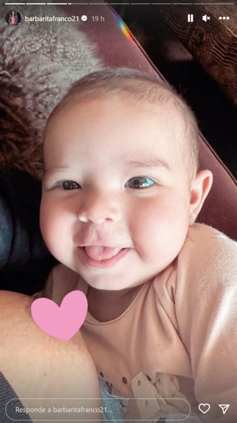 Barby Franco Compartió Un Tierno Primer Plano De Su Hija Sarah Burlando