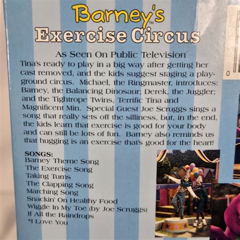 Barney Barneys Exercise Circus Parade Of Numbers Vhs 1992 Bonus 2 Pack