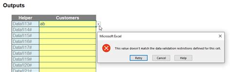 Dynamic Data Validation