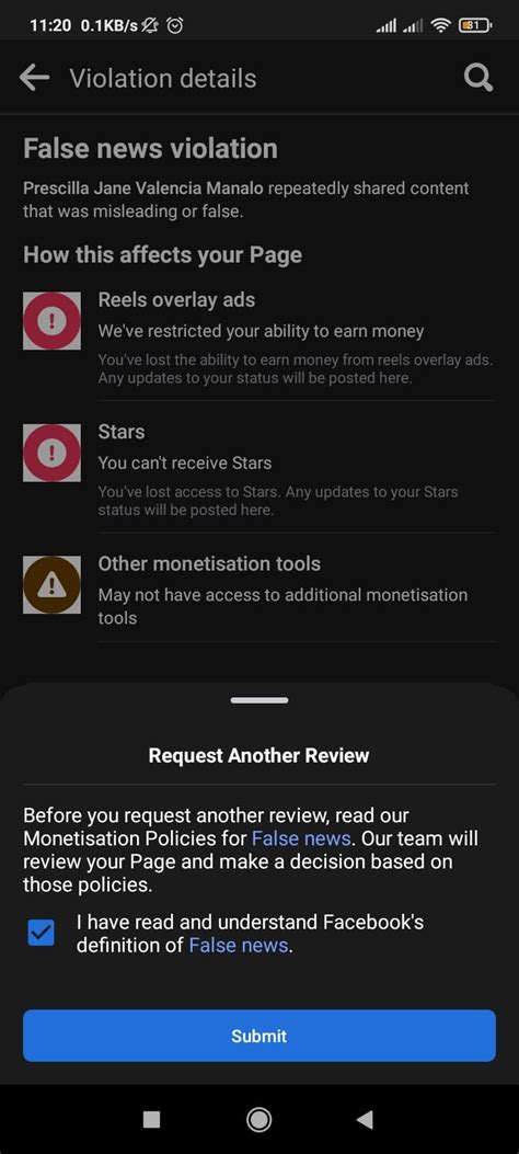 Facebook Bonus Program Issues Please Help Me Why Im False News