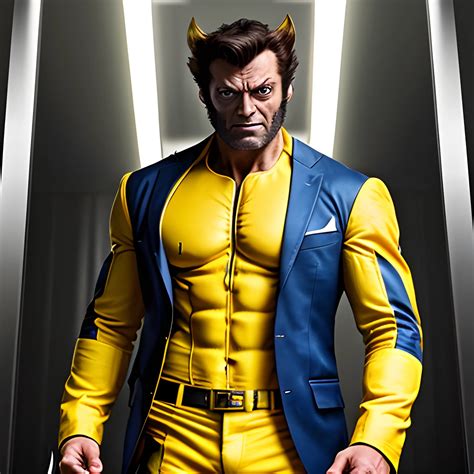 Wolverine With His Yellow Suit Arthubai