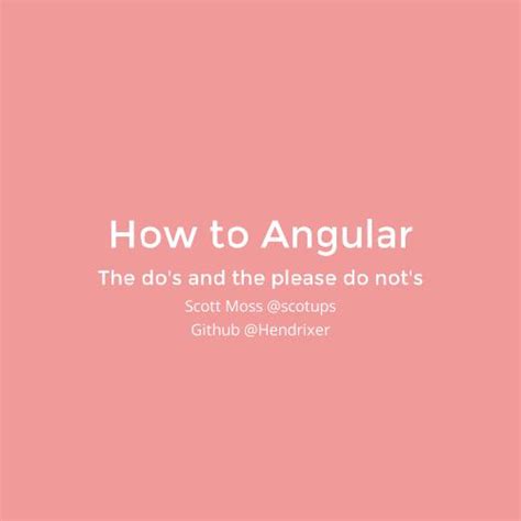 How To Angular