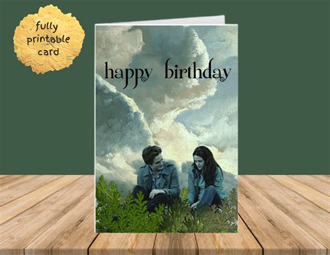 Printable Twilight Birthday Card T For Her Him Friend Digital