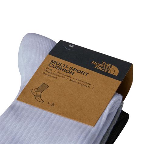 North Face Multi Sport Cushio Crew 3 Pack Socks Street Gym