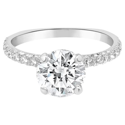 14 Karat White Gold Diamond Engagement Ring For Sale At 1stdibs