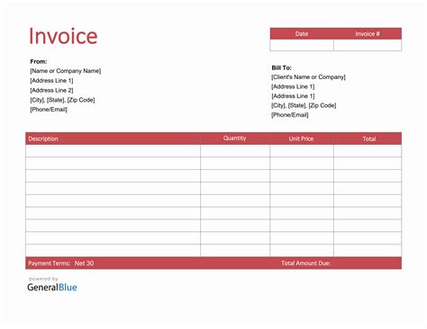 Making An Invoice In Excel