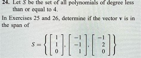 solved determine whether the subset s of p5 is a subspace than or