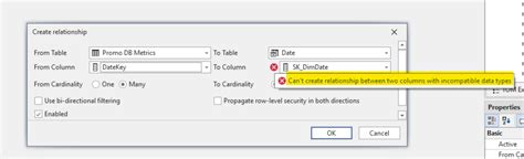 Cant Create Relationship Between Two Columns Wit Microsoft