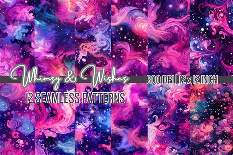 Nebula Galaxy Seamless Backgrounds Graphic By Whimsyandwishes