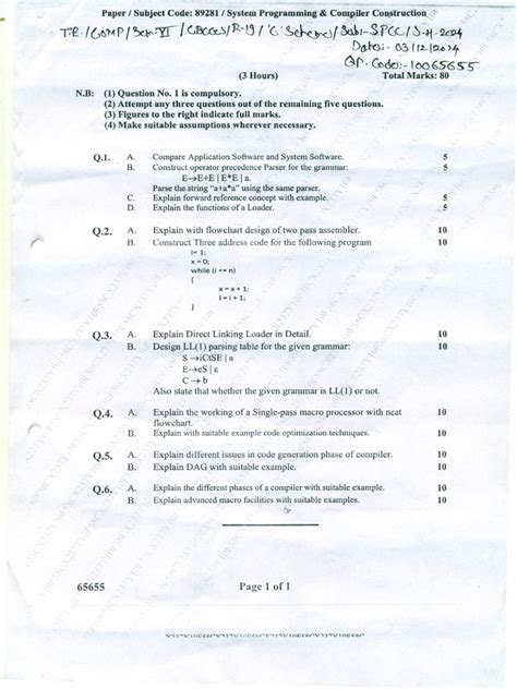 System Programming And Compiler Constrction0001 Pdf