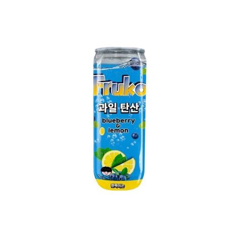 Fruko Frutti Refreshing Drink With Blueberry And Lemon Flavor 330ml Incl