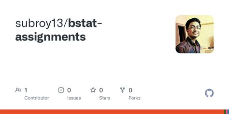 Github Subroy13 Bstat Assignments