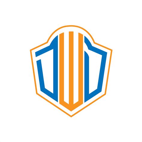 Dwd Abstract Monogram Shield Logo Design On White Background Dwd