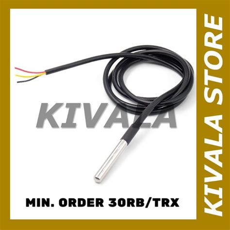 Jual Sensor Suhu Temperature Waterproof Ds18b20 Shopee Indonesia