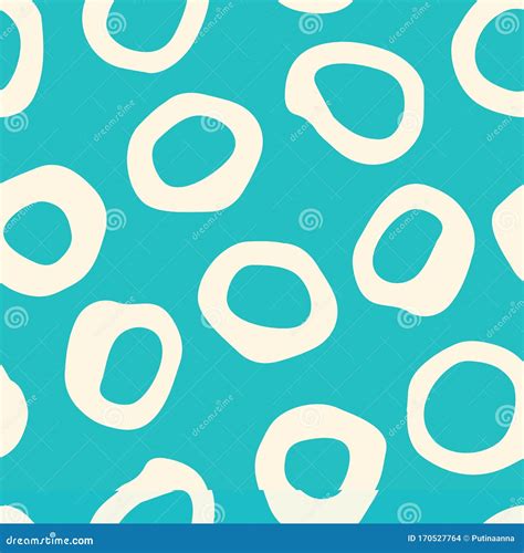 Retro Irregular Shaped Circles Vector Seamless Pattern Modern Mid