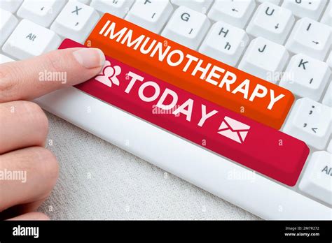 Handwriting Text Immunotherapy Word Written On Treatment Or Prevention