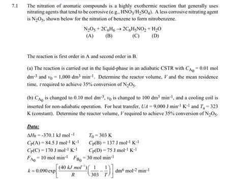 Solved The Nitration Of Aromatic Compounds Is A Highly