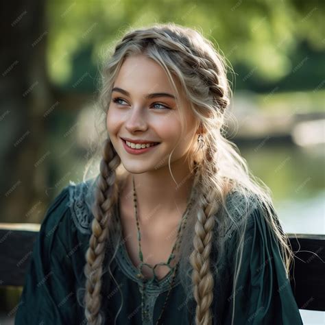 Premium Ai Image A Young British Girl Grinning In A Candid Photo