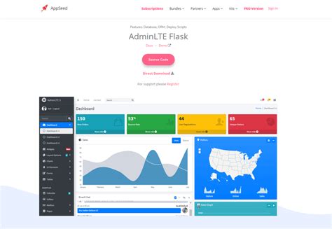 Adminlte Flask Open Source Seed Project